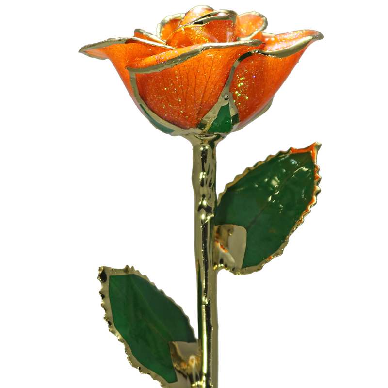 Emerald Green Sparkle Rose in Gold - Living Gold Co.