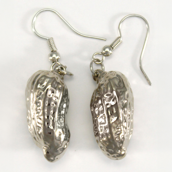Peanut Earrings in Platinum - Living Gold Co.
