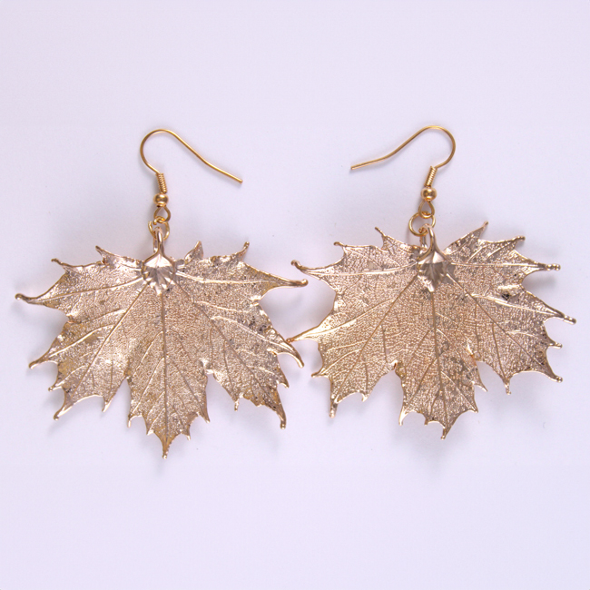 Sugar Maple Earrings in Rose Gold - Living Gold Co.